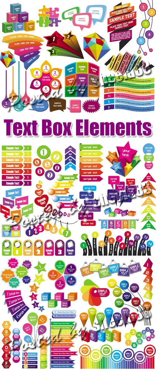Text Box Elements EPS Vector Template | Foxeedo - Free graphic design ...