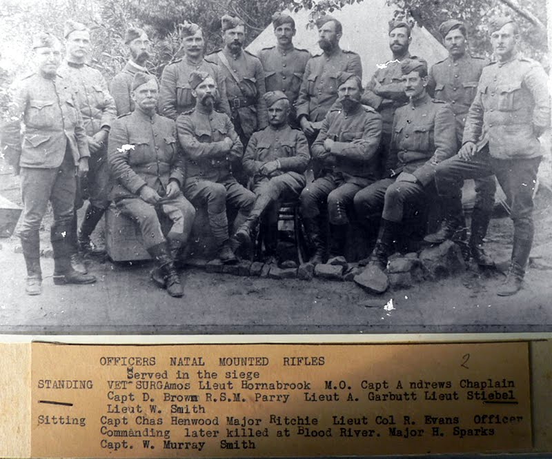 Mole's Genealogy Blog: Natal Mounted Rifles Officers Siege of Ladysmith