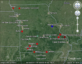 Meteorite Maps and Impact Craters - Worldwide: Missouri Meteorites Map
