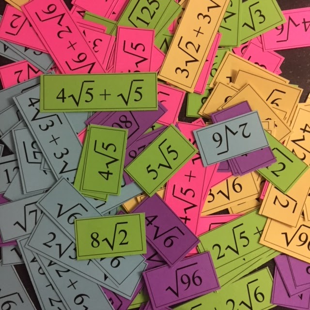 Engaging Math: Mixed Radical Card Sort