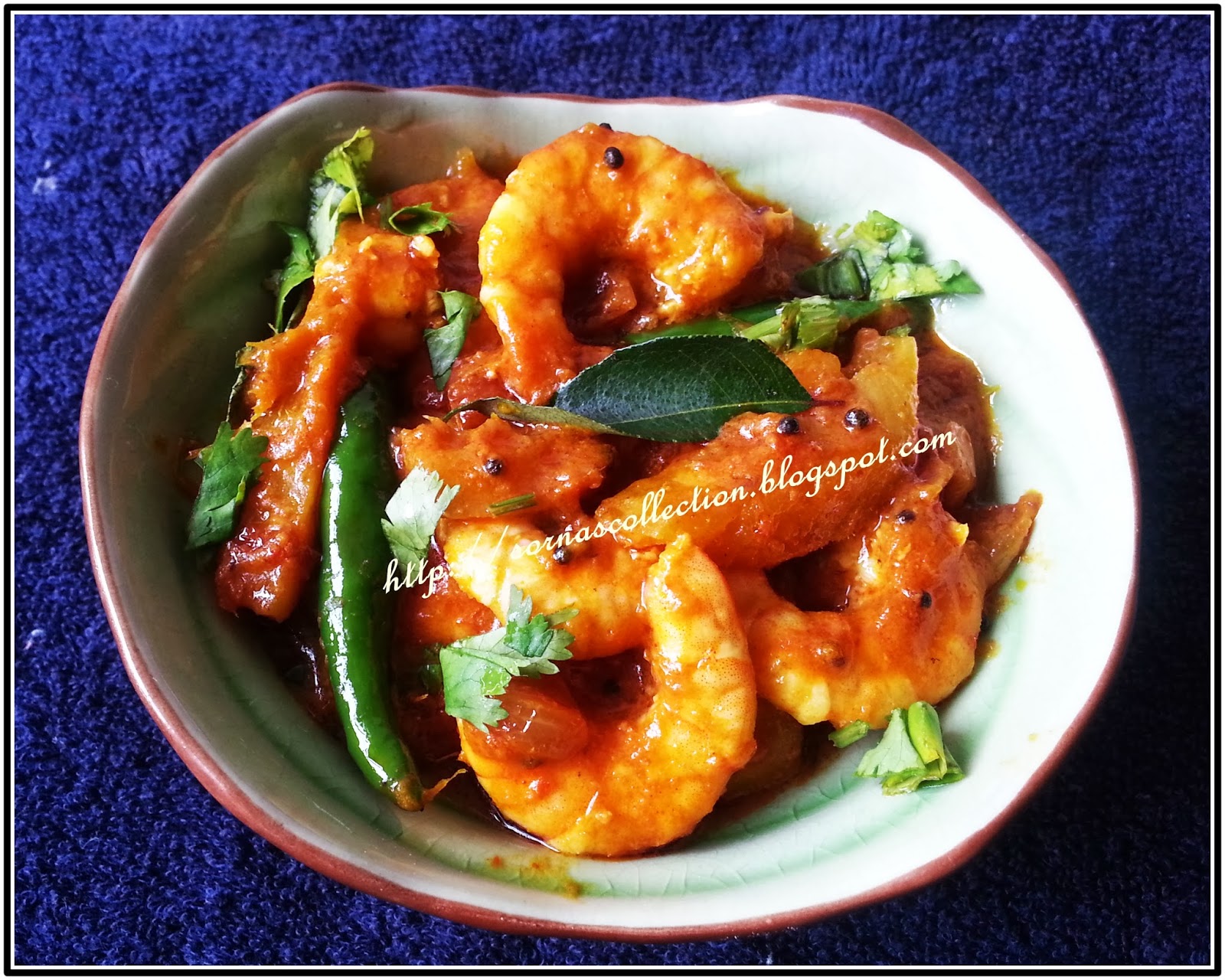 My Recipes: SPICY PRAWNS WITH GREEN MANGOES