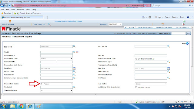 Steps to know the EOD blocking validation report in DOP Finacle ...