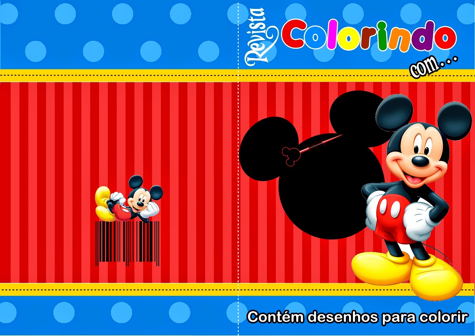 Mickey en Azul y Rojo: Kit para Fiestas para Imprimir Gratis. - Ideas y ...