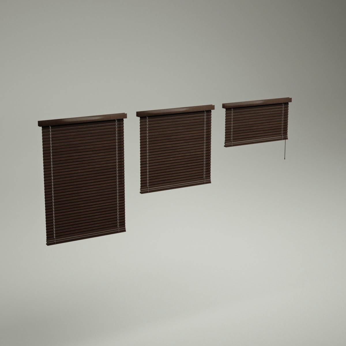 Shutters Dark Wood 3D Model Download fbx obj dxf blend
