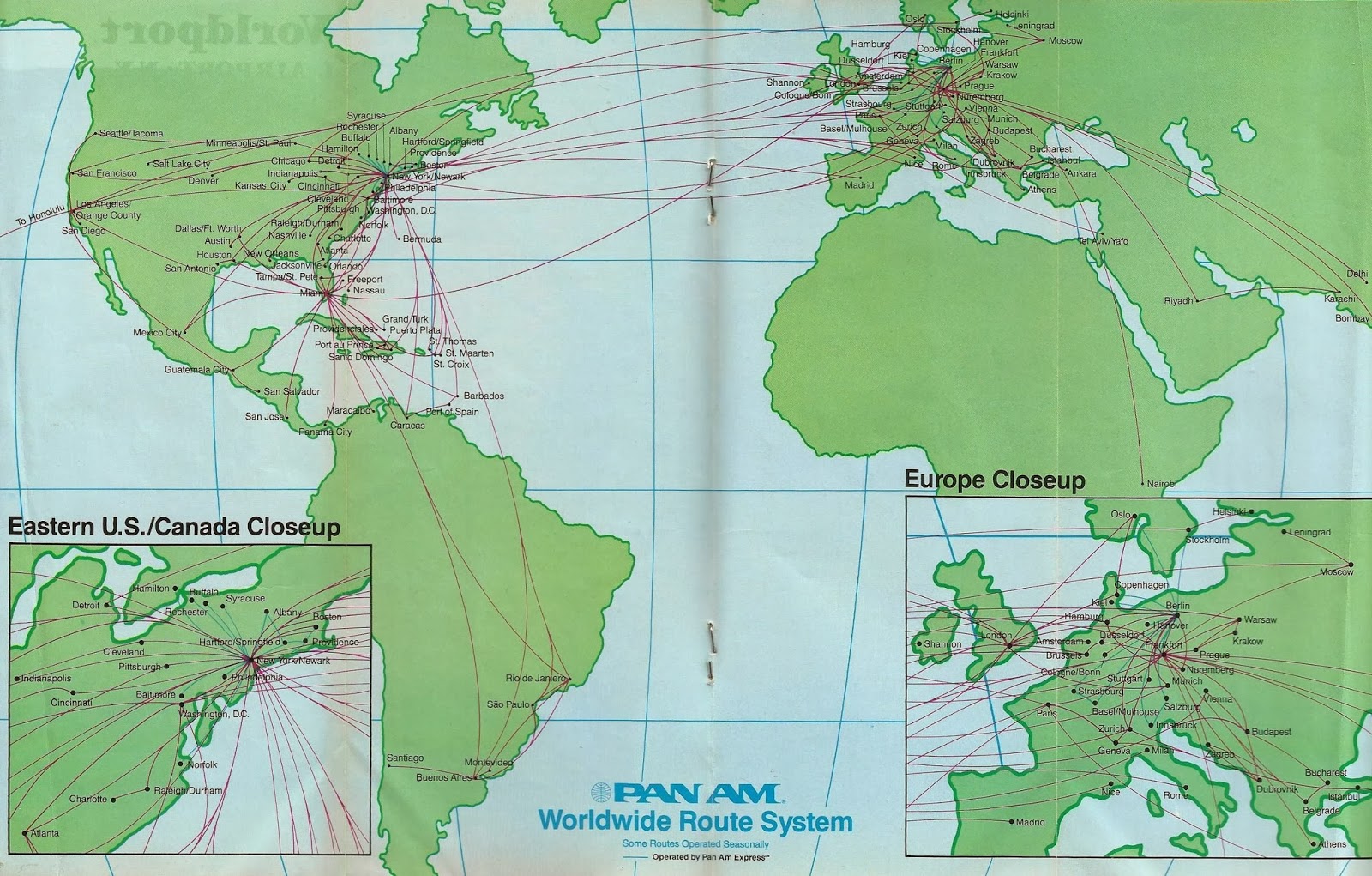 Pan Am Route Map