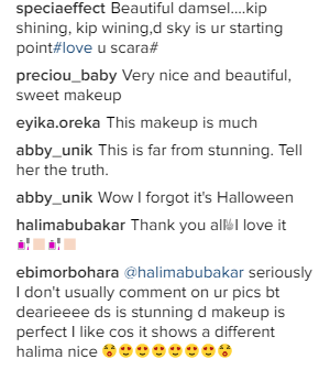 Hailma Abubakar replies followers who criticized her makeup