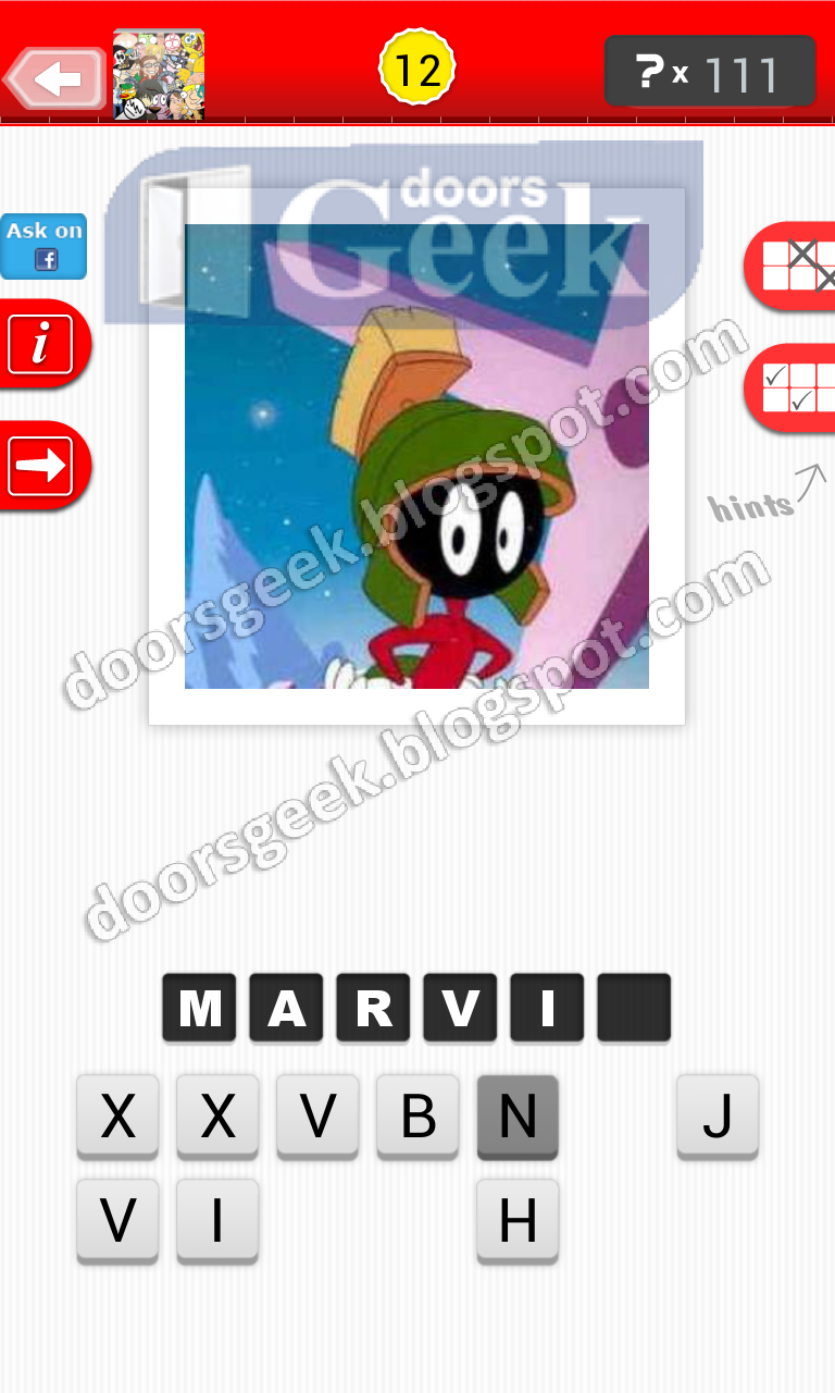 Guess The Cartoon Level 6-12 ~ Doors Geek