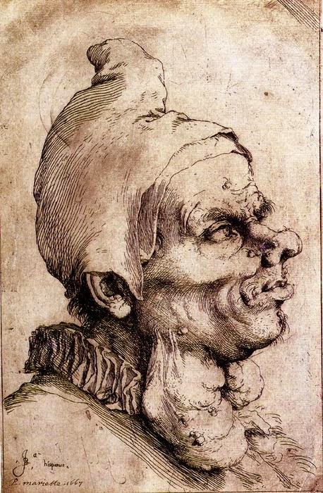 Museum Art Reproductions Grotesque head 1 by Jusepe De Ribera (Lo ...
