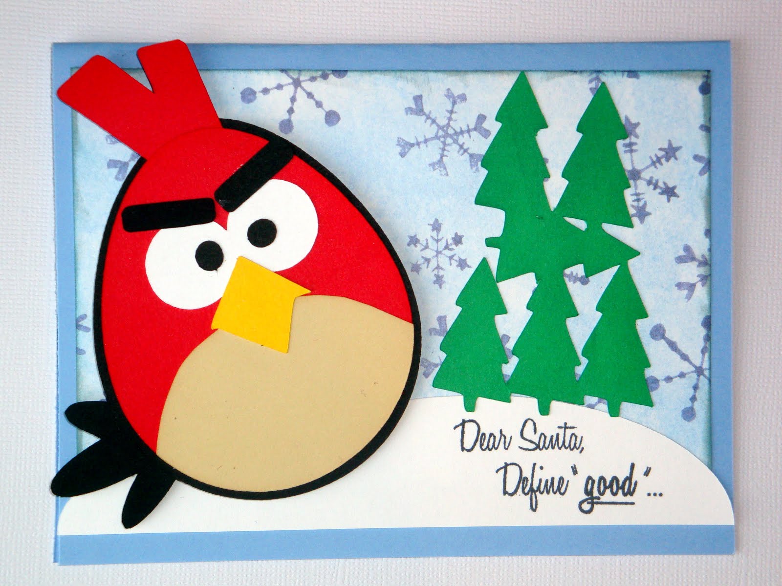The Cropping Canuck: Day 3 of Holiday inspiration - angry birds cards
