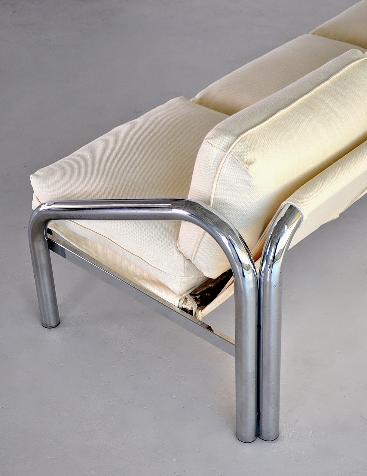 SELECT MODERN: Mid Century Modern Chrome Sofa or Couch