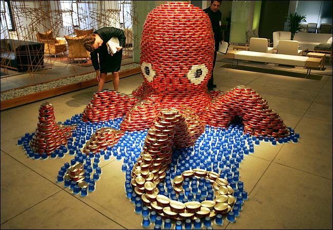 How to Recycle: Canstruction Food Cans Sculptures