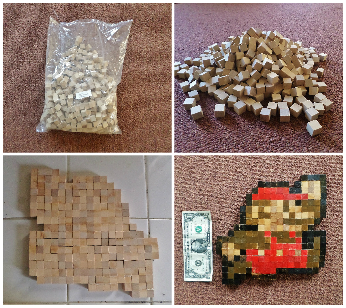 Long Black Fingers : Wood Block Pixel Mario
