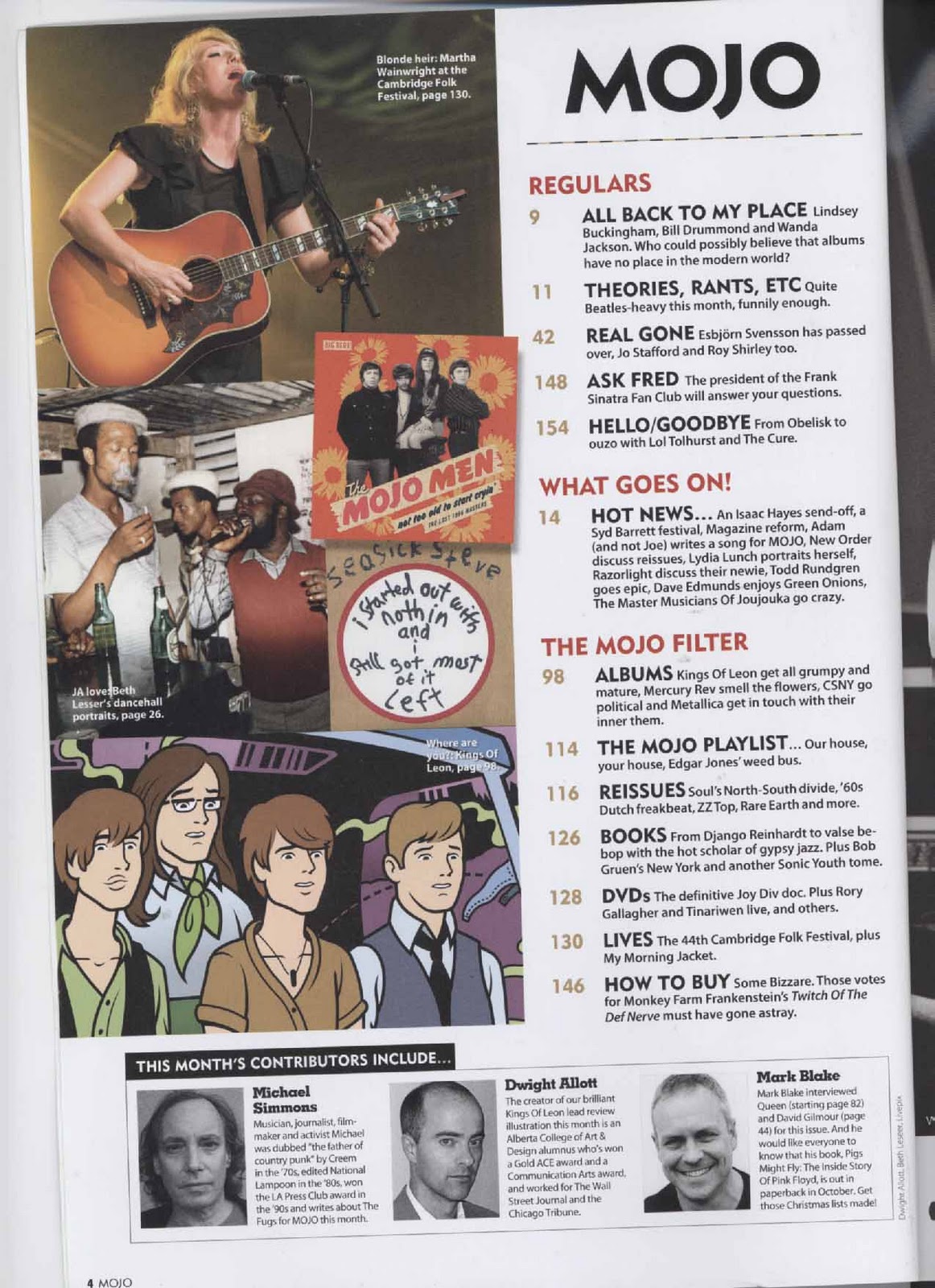 Fenella Humphreys AS Media Blog: Music Magazine Research On Contents Pages