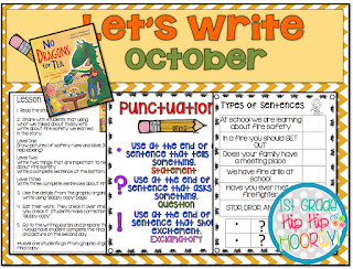 1st Grade Hip Hip Hooray!: Let's Write...October!