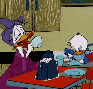 Yo's Gif's: Daisy Duck Drinking Coffee Gif