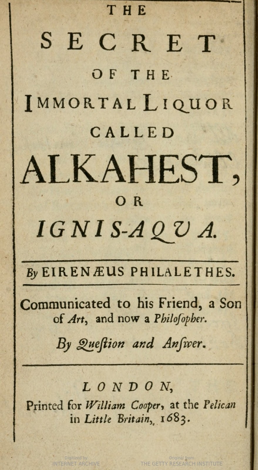 Alchemical Musings: The Net ... and the Alkahest