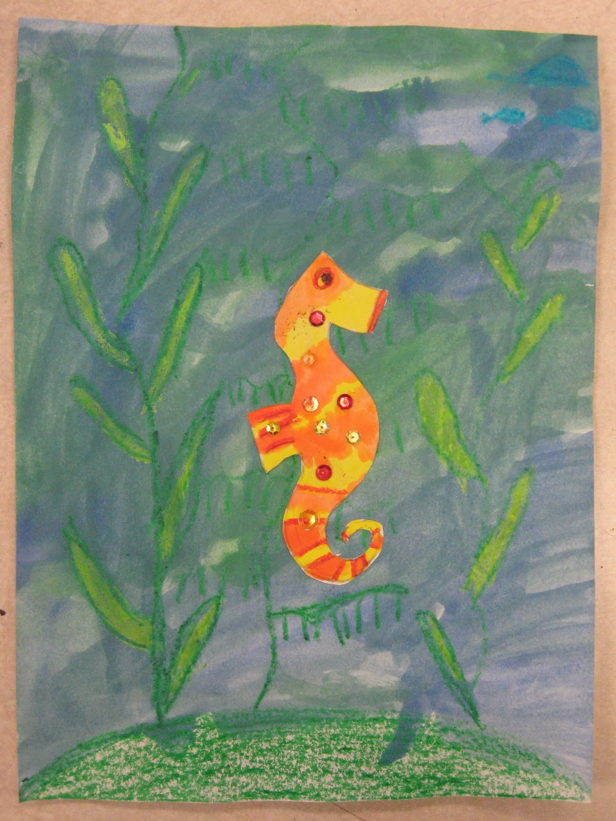 Miss Young's Art Room: 3rd Grade Warm and Cool Color Seahorses