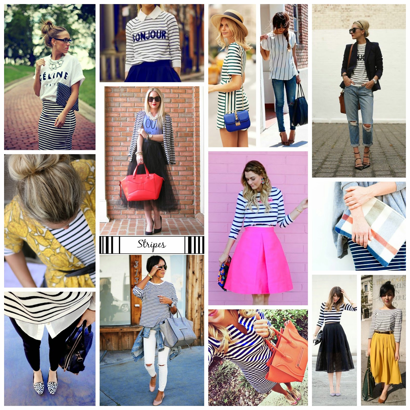 The Glitter Fashionista: How to Wear: Stripes