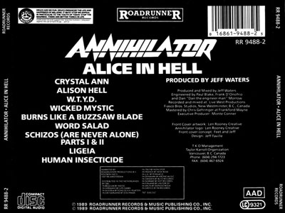 Metal4us: Annihilator - Alice In Hell (1989)