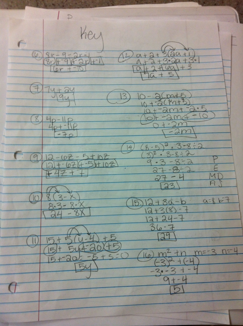 Mrs. Bates' Math Bits : Study Guide Problems and Answers!
