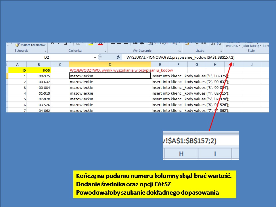 SQL dla zielonych i żółtych: Jak na podstawie kodów pocztowych ...
