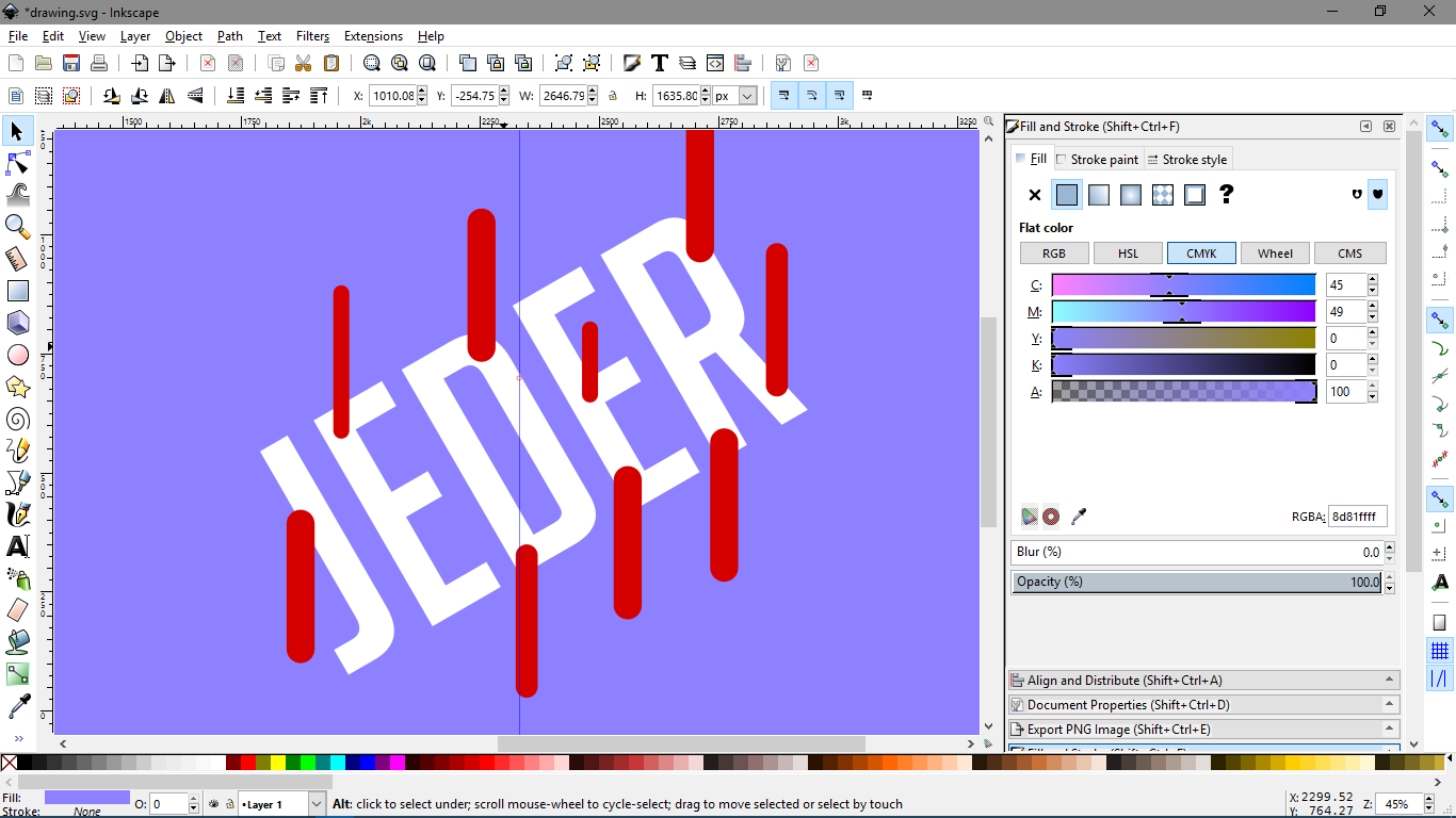 Cara membuat Stylish Liquid Text Effect menggunakan Inkscape ~ JEDER TUTS