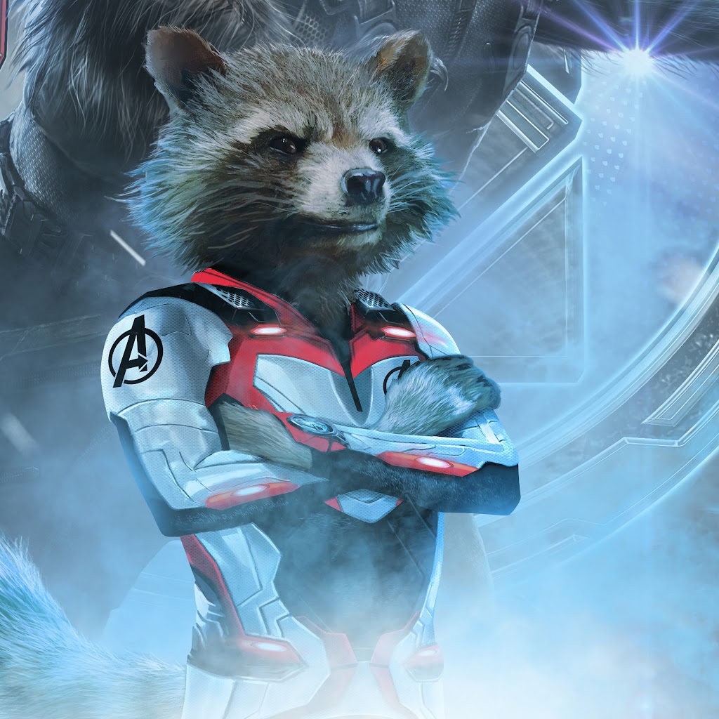 Avengers: Endgame, Rocket Raccoon, White Suit, 4K, #13 Wallpaper PC Desktop