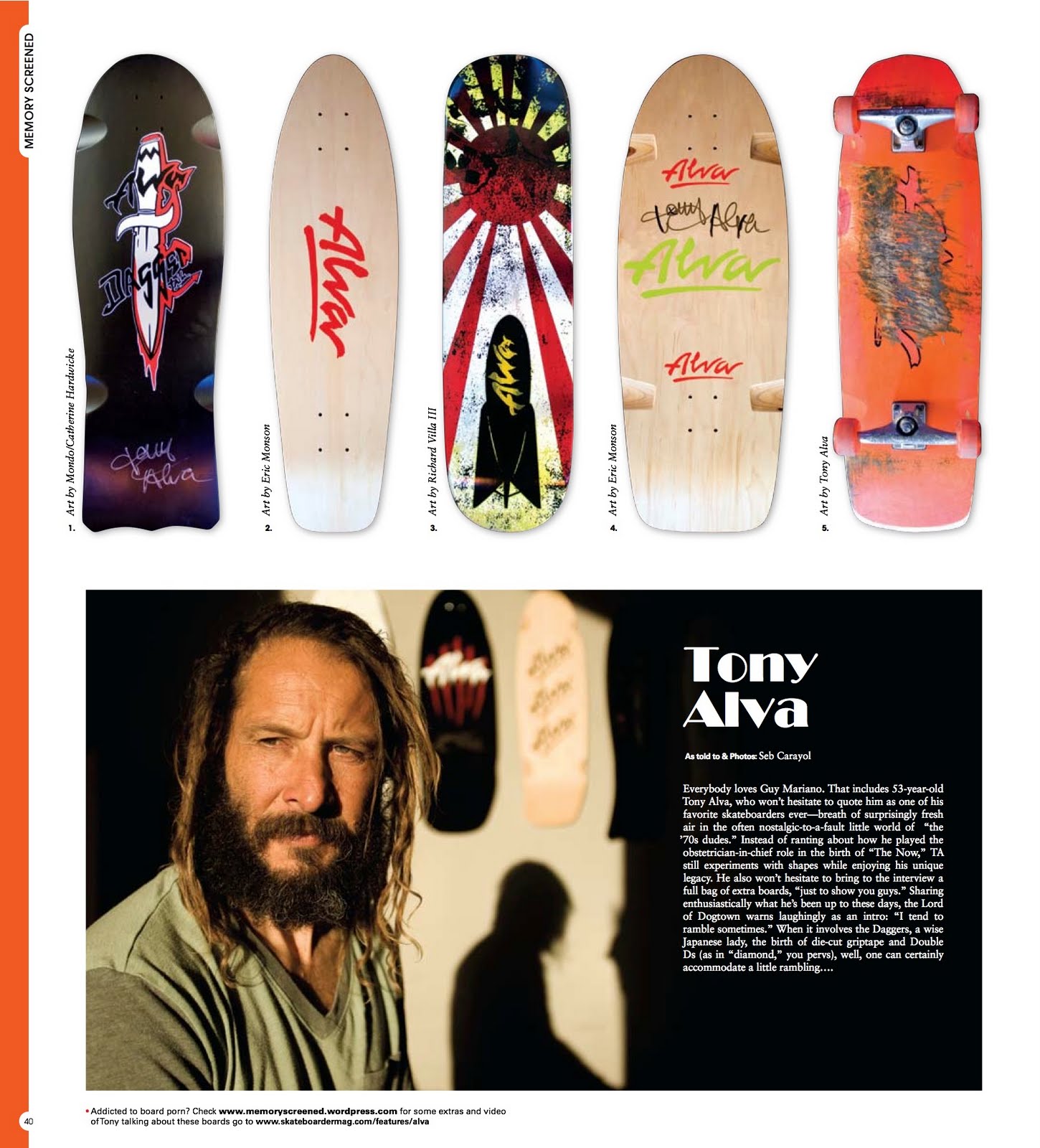 Vans Skate Blog: Tony ALva on Skateboarder