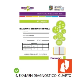 Examen Diagnostico 4to grado primaria