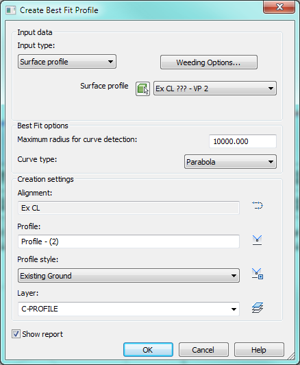Next select your horizontal alignment in plan, right click and select ...