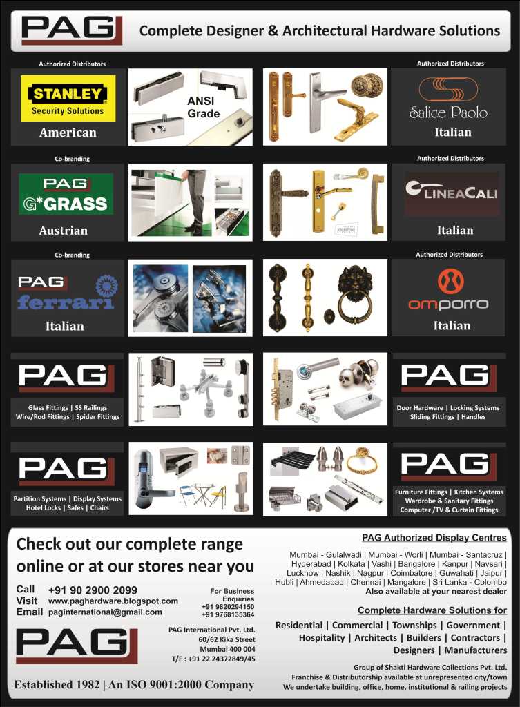 PAG Hardware : Complete Designer & Architectural Hardware Solutions ...