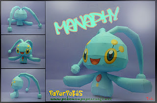Pokemon Manaphy Papercraft | Papercraft Paradise | PaperCrafts | Paper ...