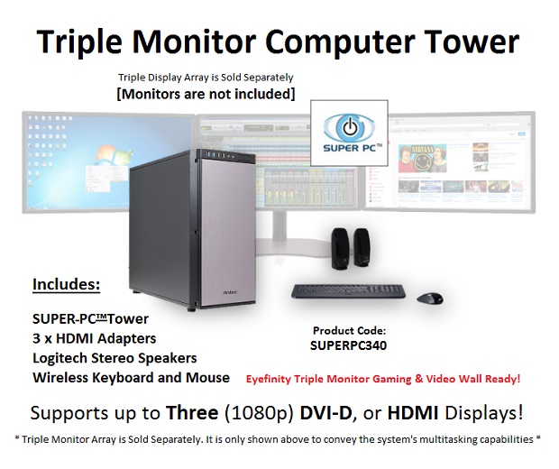 Multi-Monitor Tips and Tricks: SUPER PC | Triple Display Workstation ...