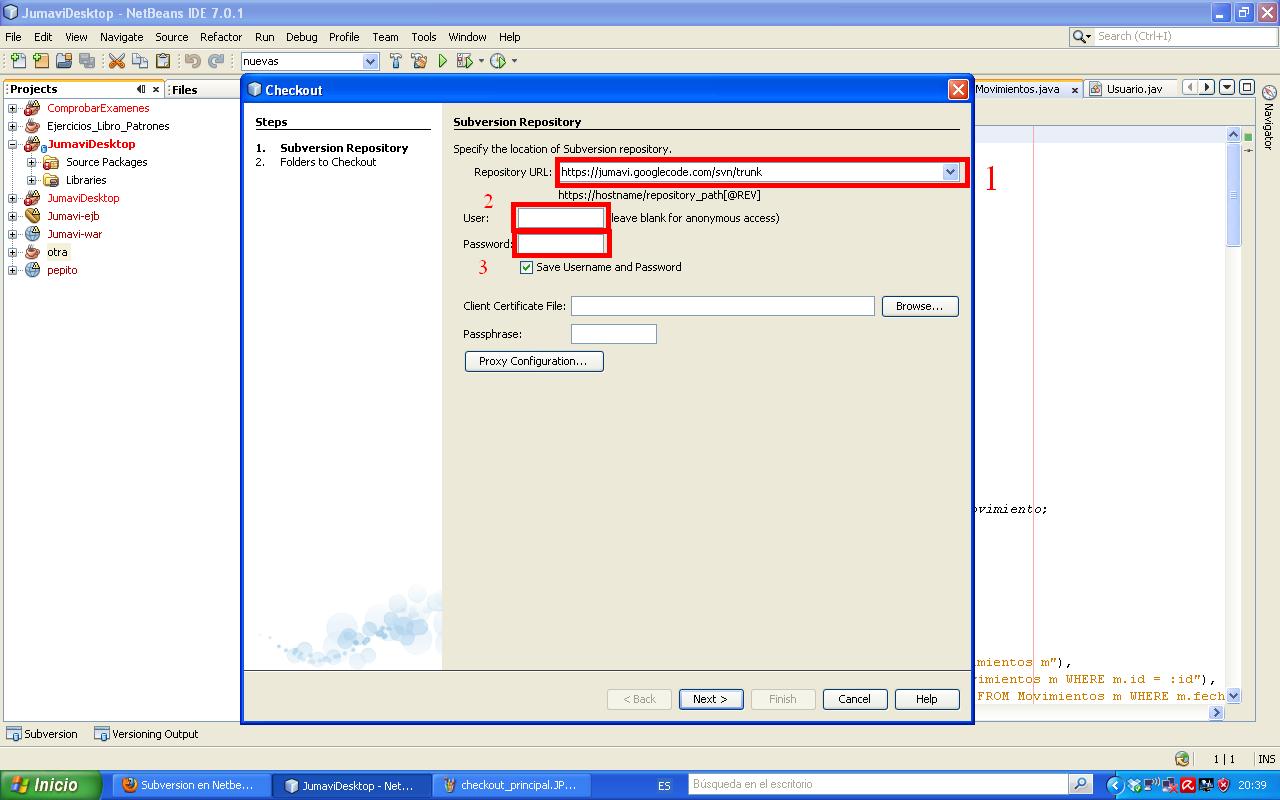 ExpertoJ2EE: Subversion bajo Netbeans.