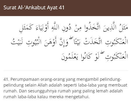 Nota Kuliah Tadabbur: Surah Al-Ankabut (ayat 41) Kuliah 41-Tentang ...