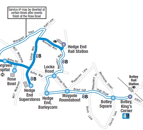 Southampton Bus Update: New First network: routes 8/8A (east) analysed