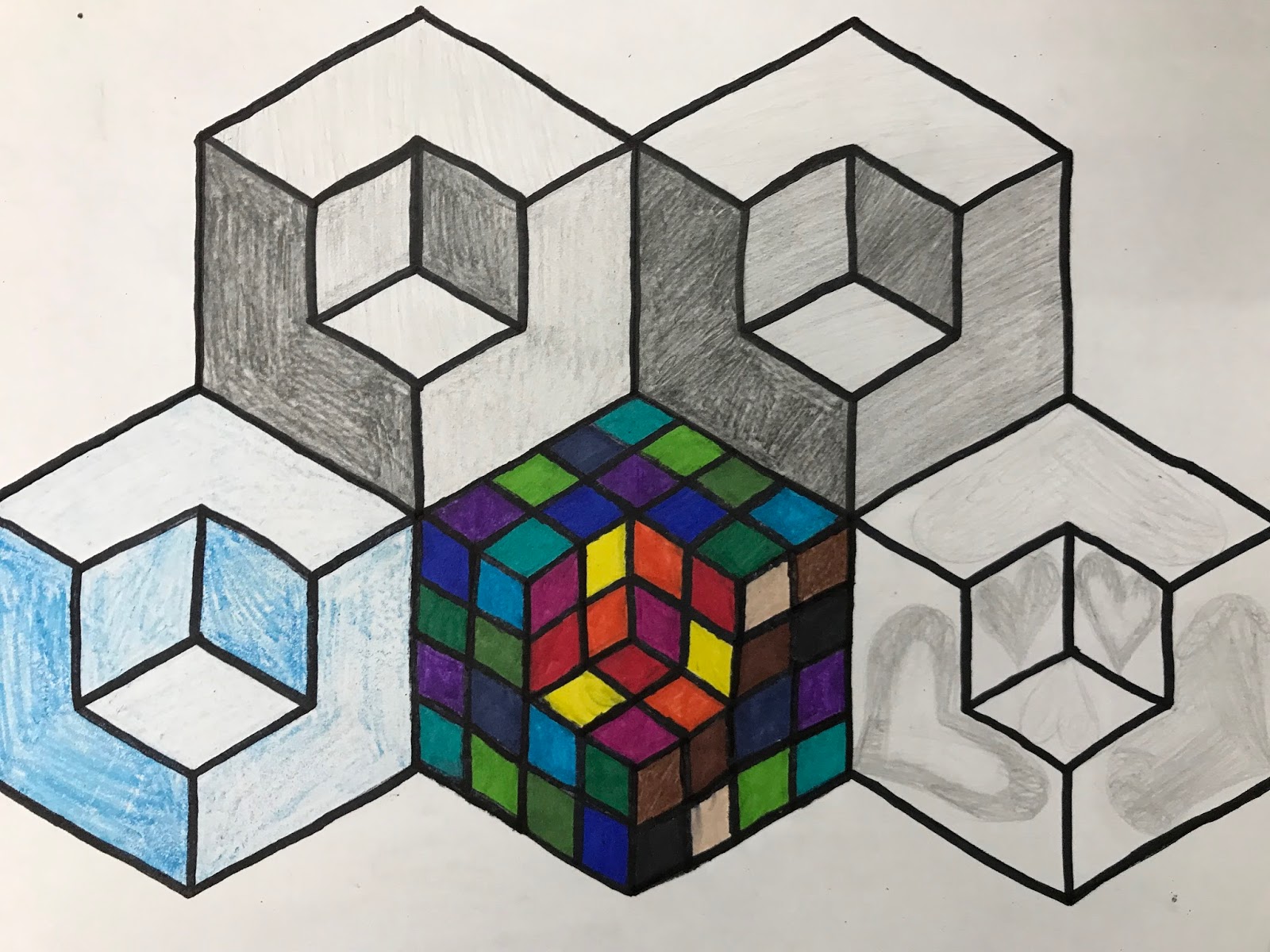 Mrs. Wille's Art Room: Op Art Cubes