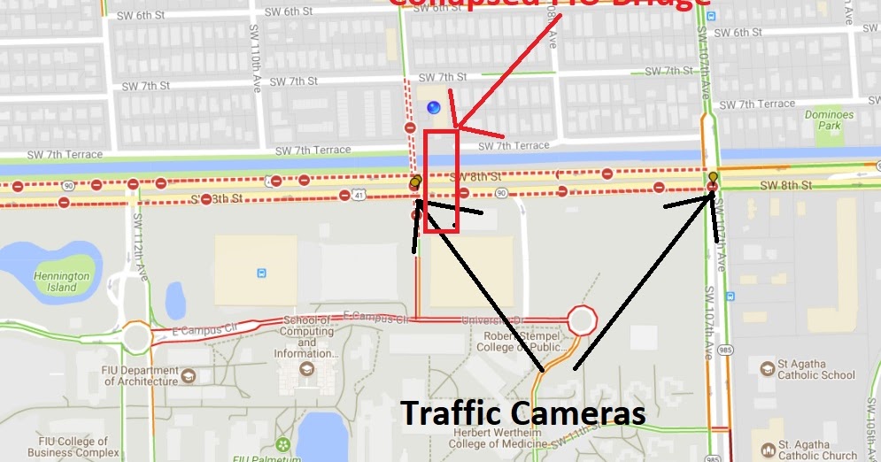 FIU Bridge Collapse Traffic Camera Video
