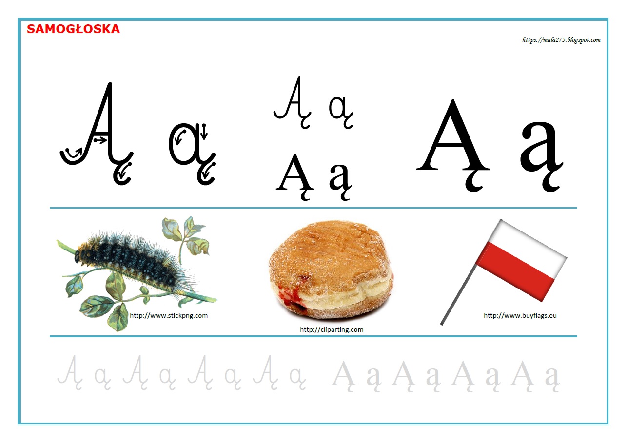 BLOG EDUKACYJNY DLA DZIECI: LITERKA Ą