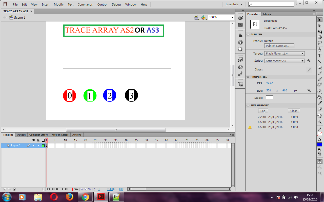 TRACE ARRAY IN TEXT BOX AS2 AS3 - Flash College TRACE ARRAY IN TEXT BOX AS2 AS3 - Flash College