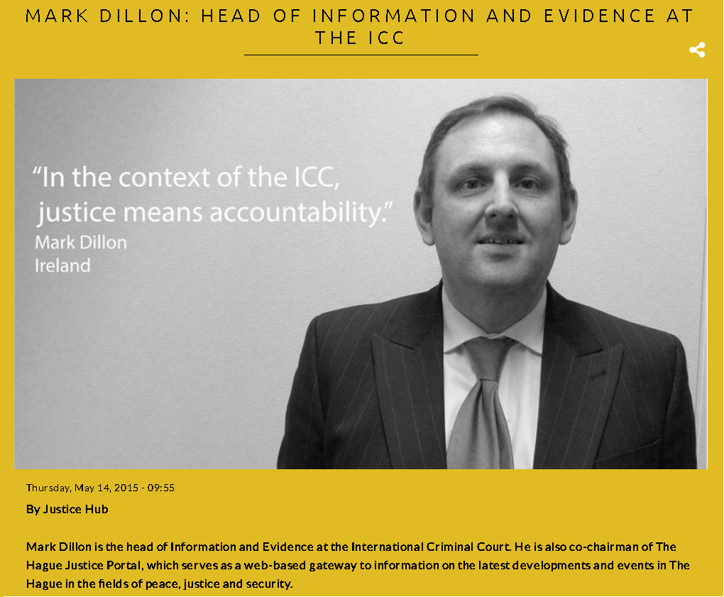 Auser Times for world: Mark P. Dillon, Head of the Information ...