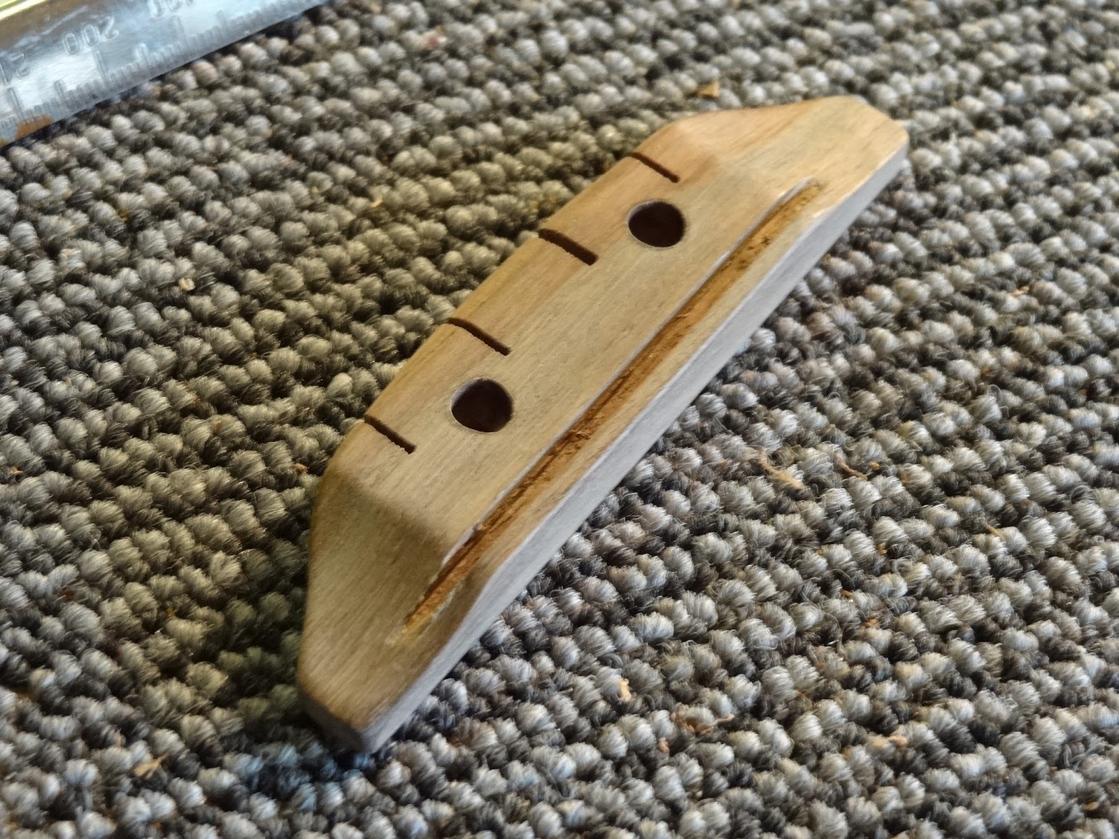 How to make an easy string Ukulele Bridge - Blogs - Cigar Box Nation