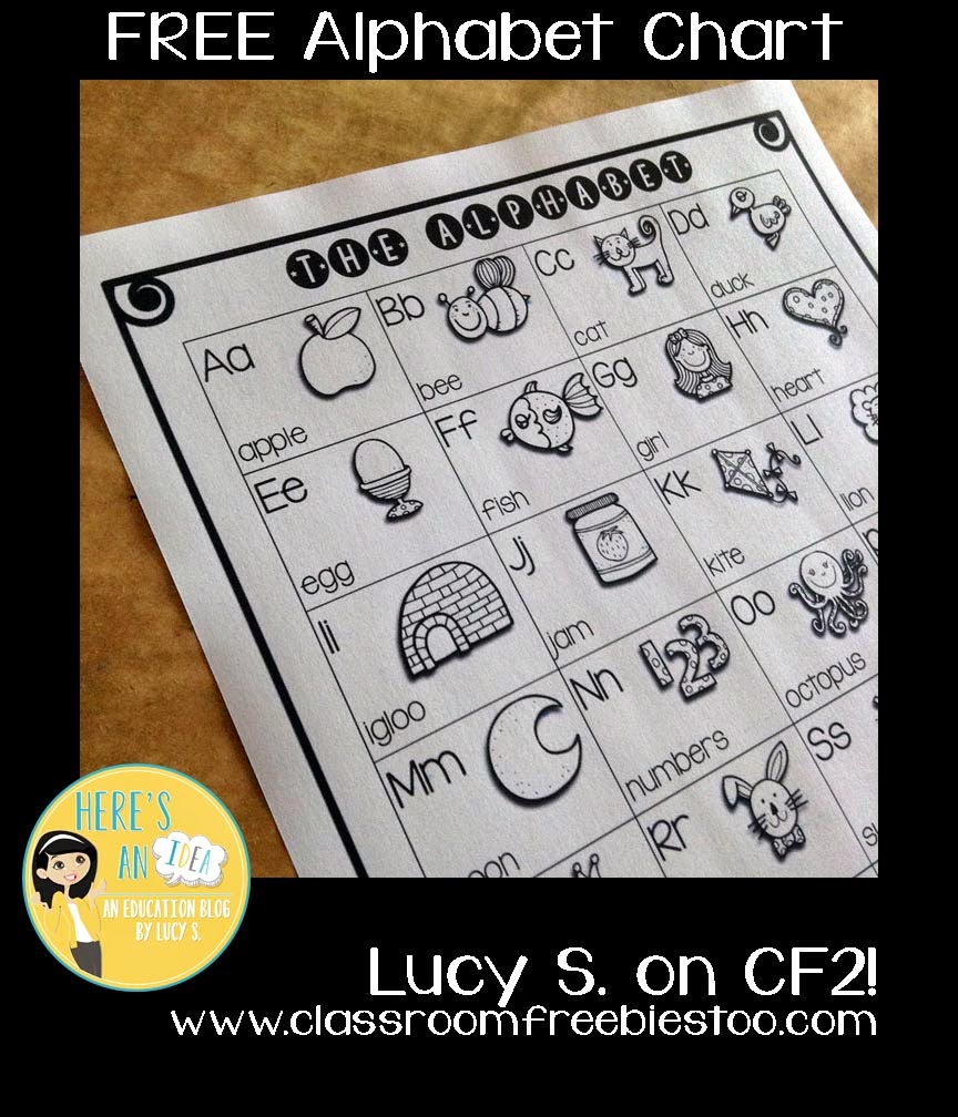 Classroom Freebies Too: FREE Alphabet Charts