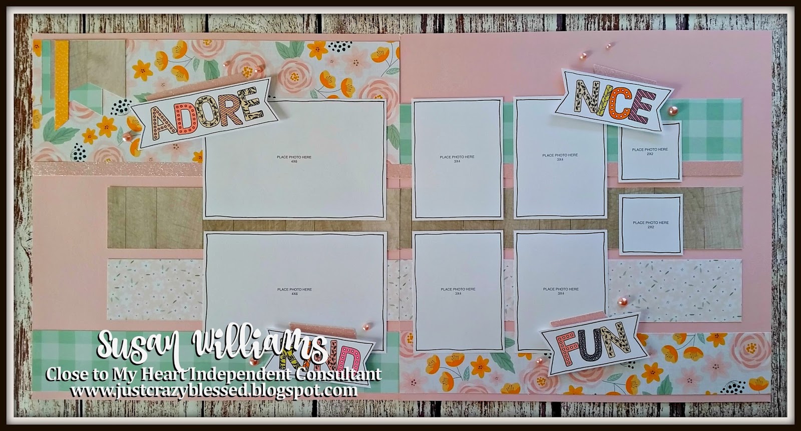 Just Crazy Blessed : FREE Scrapbook Layout Kits In April!