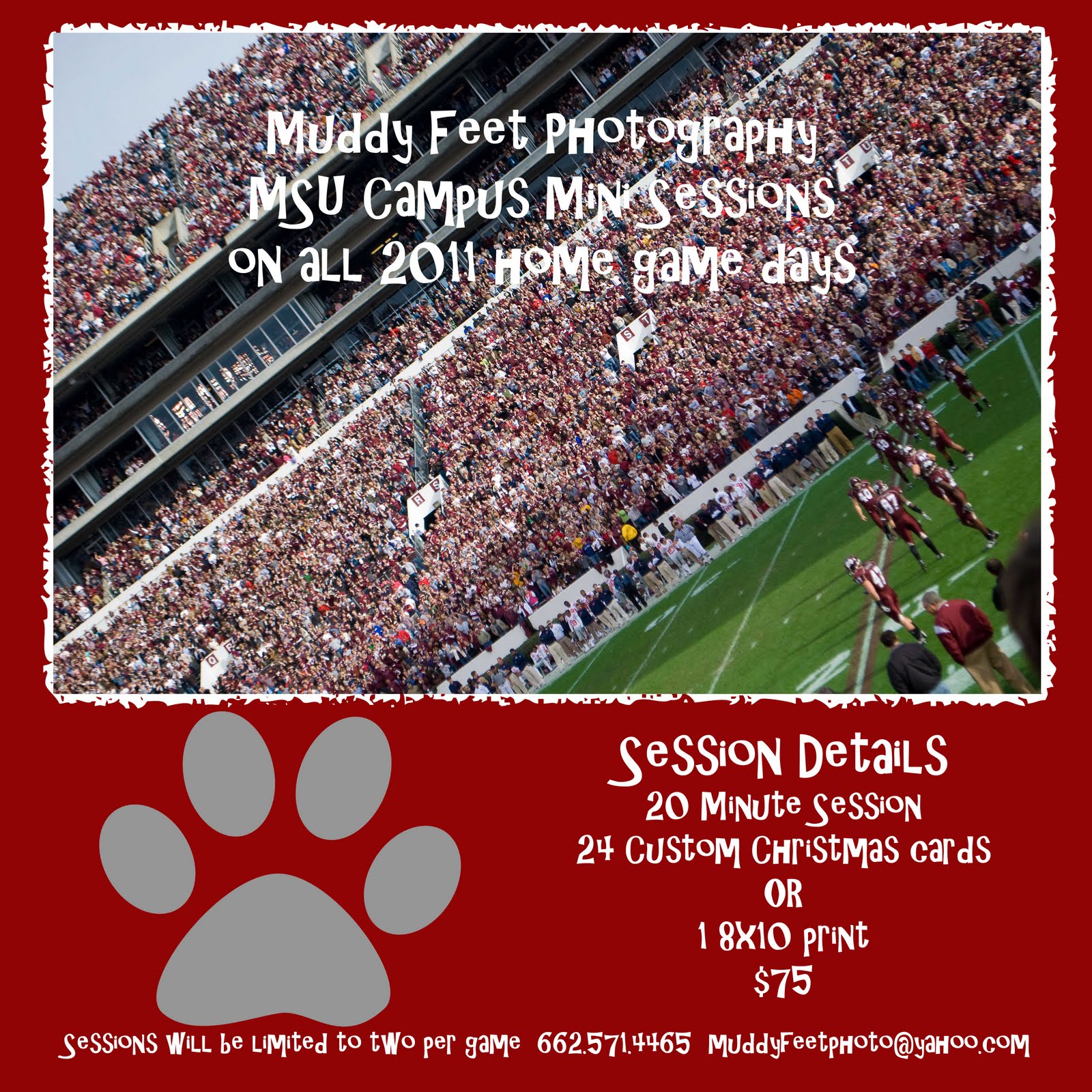 Muddy Feet Photography: Announcing Mississippi State Mini Sessions!
