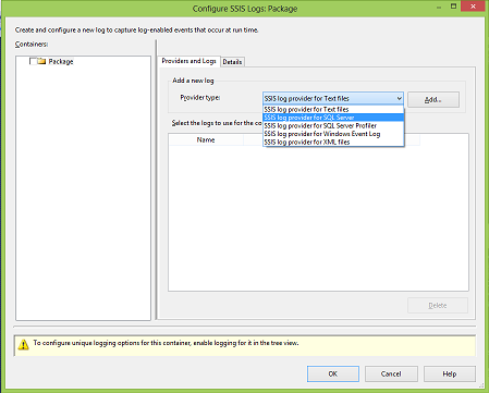 Tips and Tricks for SQL Server Developers: SSIS Logging