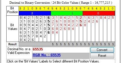 Colors 24 Bits and Binary Conversion ~ LEARN MS-ACCESS TIPS AND TRICKS