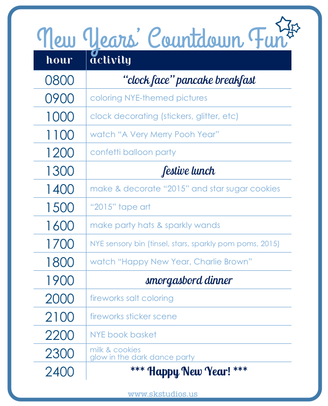 SK Studios Homemaking: 31 Days: New Year's Eve Festivities & Countdown Fun
