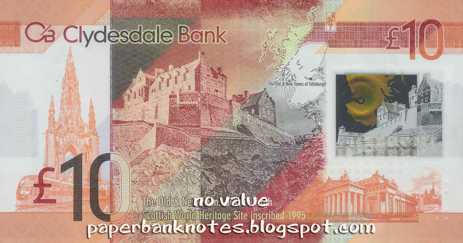 world polymer: ...Scotland Clydesdale Bank - £10 Polymer 2017
