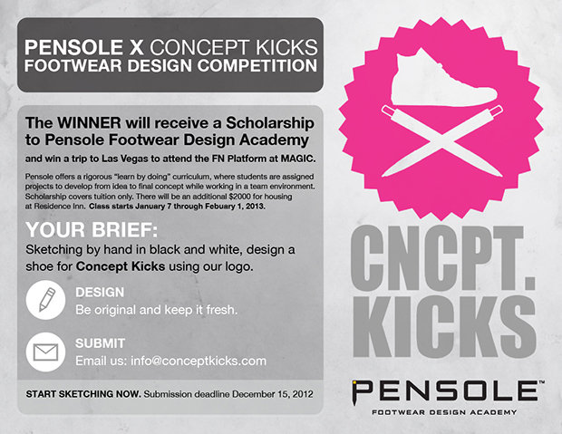 The Baked Apple: PENSOLE X CONCEPT KICKS FOOTWEAR DESIGN COMPETITION